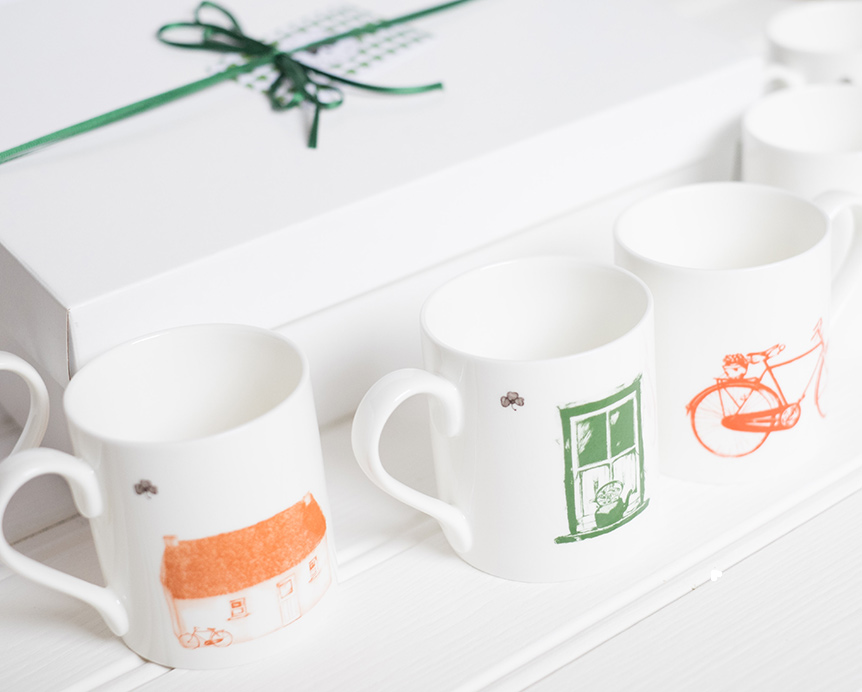 Gift Box of Six Mugs | Sealed with Irish love